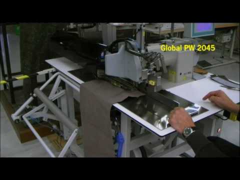 GLOBAL PW 2045 - Automatic pocket welting machine - YouTube