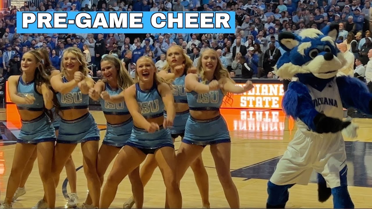 Sycamore Sam & Indiana State Cheer Team Gets Down - YouTube