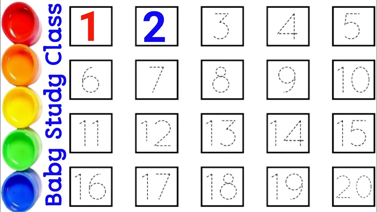 1 2 3 4 5 Counting English Counting For Kids || 1 To 20 Numbers ...