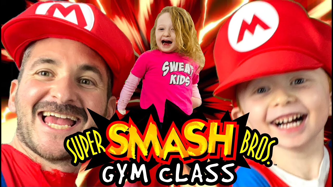 Kids Workout! MARIO SUPER SMASH BROS. GYM CLASS! Real-Life VIDEO GAME ...