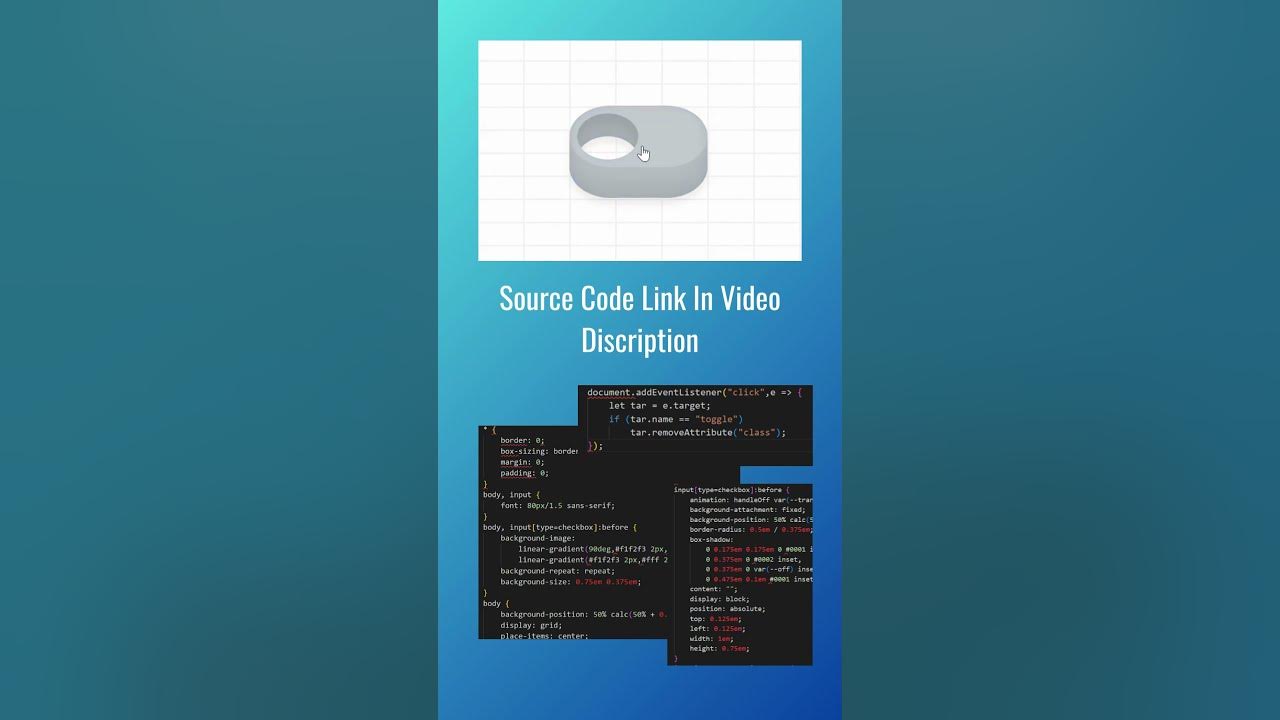 Toggle switch | Html CSS And JavaScript - YouTube