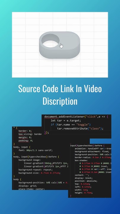 Toggle switch | Html CSS And JavaScript - YouTube