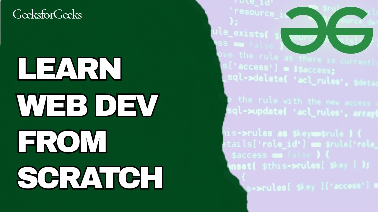 How to Learn Web Development from Scratch on GeeksforGeeks 2025? - YouTube