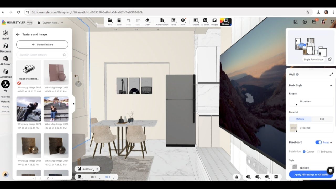 home styler tutorial / HOW UPLOAD 2D TEXTURE IN HOME STYLER LIBRARY/ 3D ...