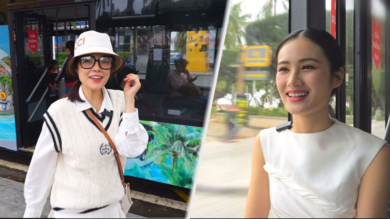 Cùng Dương Cẩm Lynh, Ý Nhi trải nghiệm VinBus tại Nha Trang - YouTube