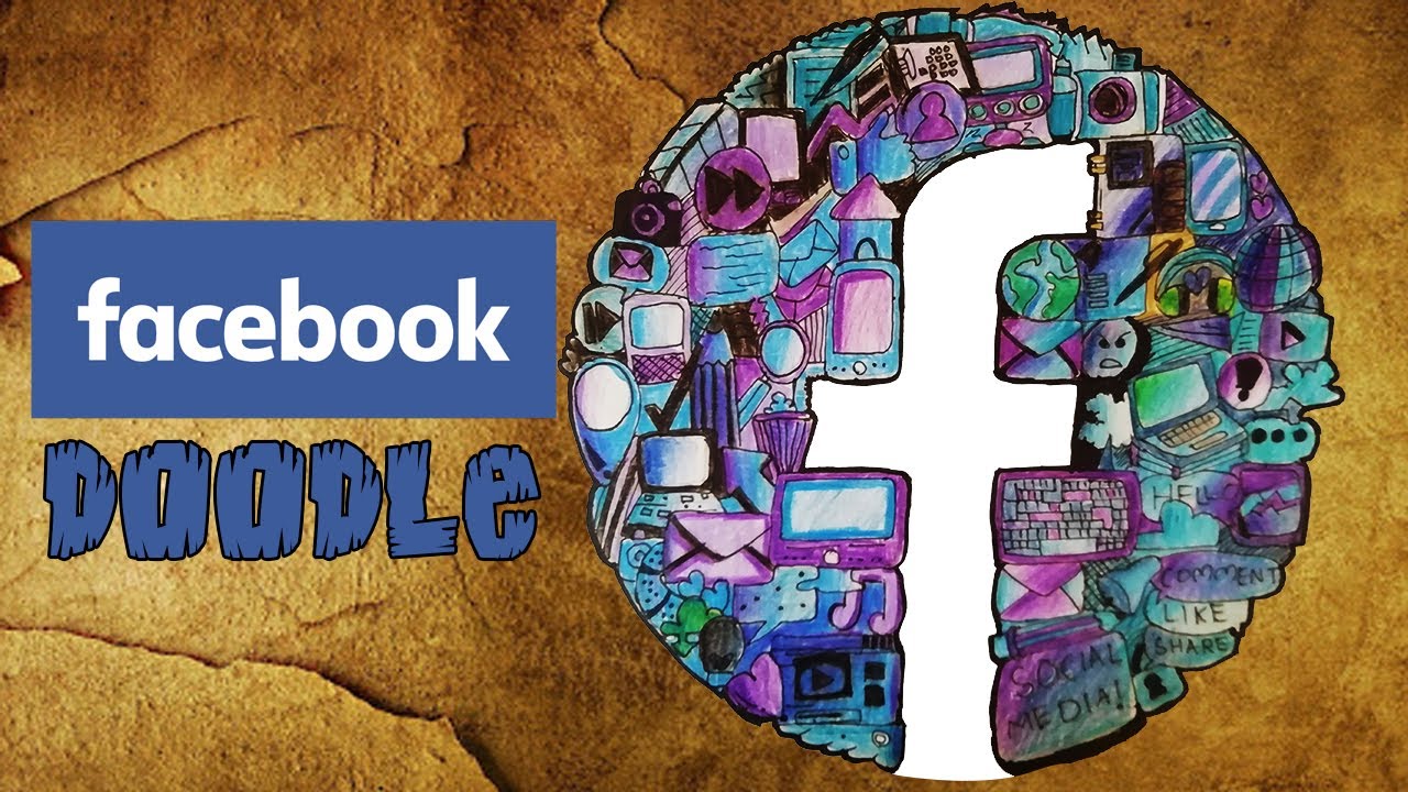 Facebook Doodle | Timelapse Art | Colour pencil drawing - YouTube