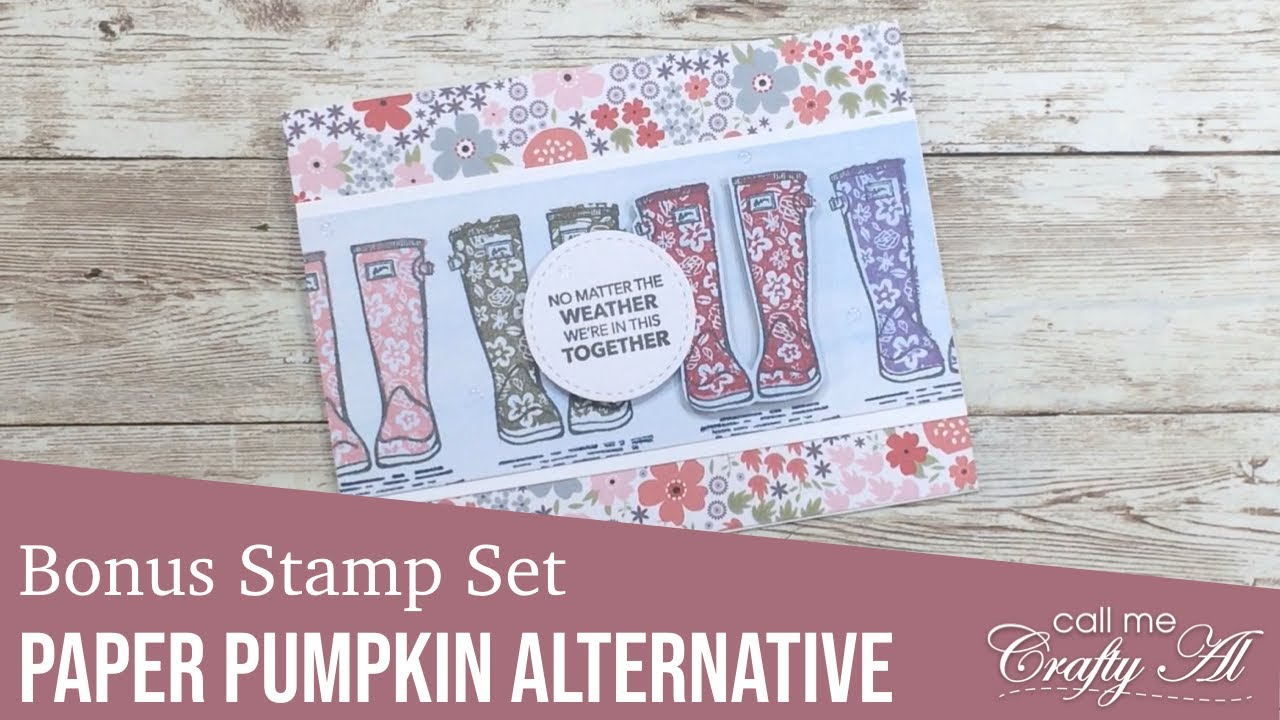 March 2020 Paper Pumpkin Alternative | Bonus Stamp Set Card - YouTube
