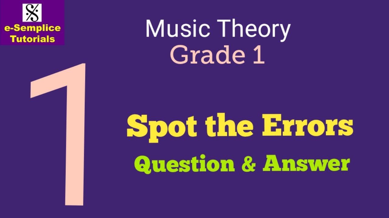 Grade 1 - Spot the Errors - YouTube