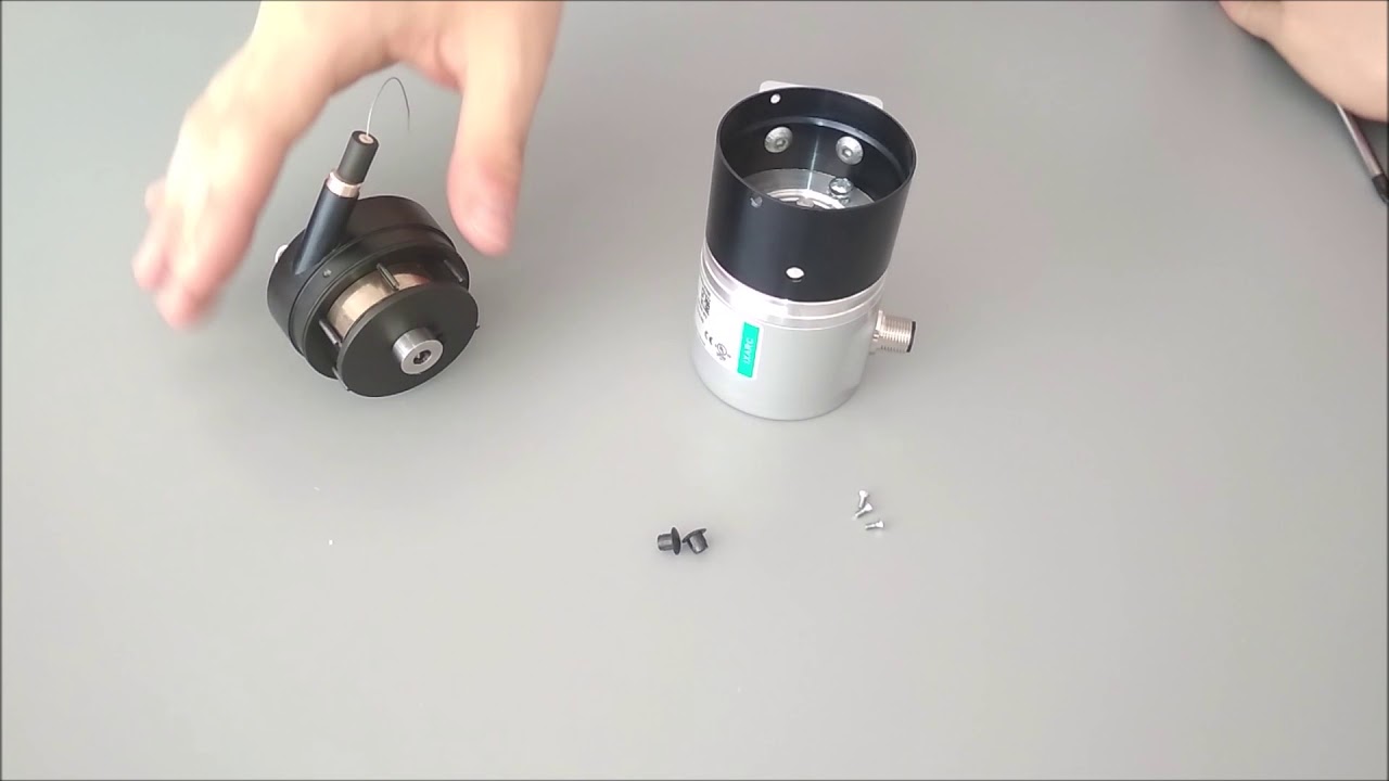 Posital Fraba's draw-wire encoder assembly WDS -1900 - YouTube