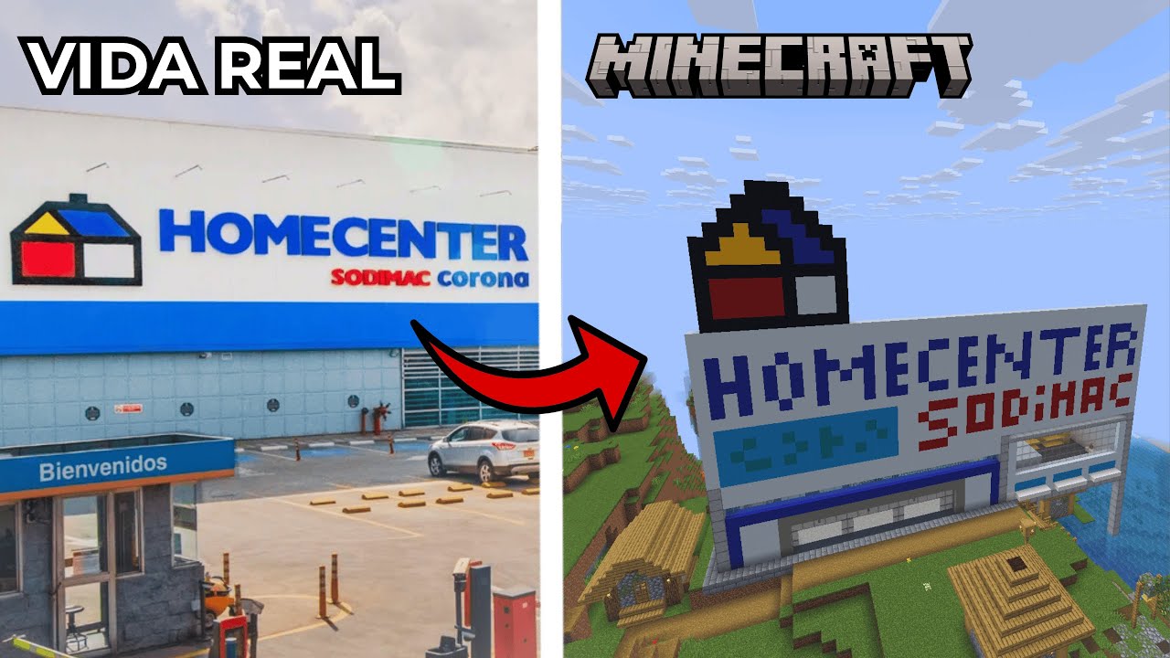 Como Construí Un Homecenter En Minecraft - YouTube