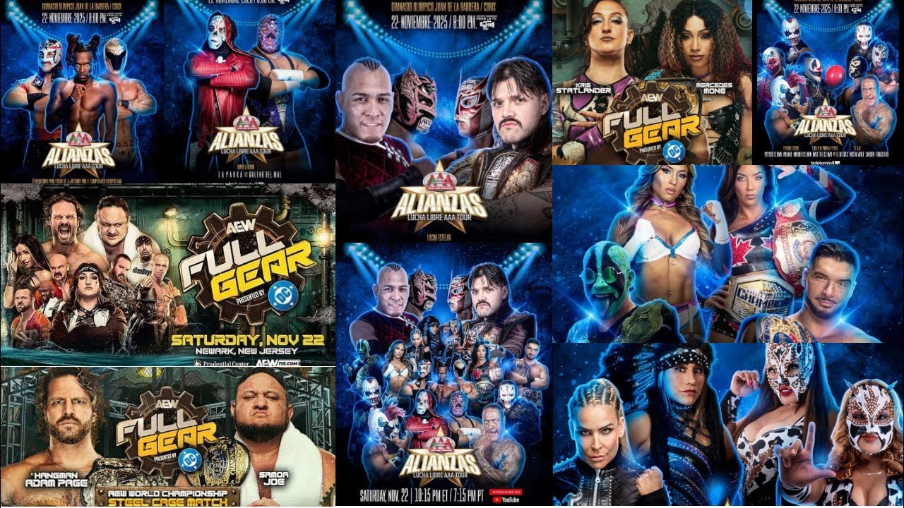 WWE/TRIPLE AAA ALIANZAS AND AEW FULL GEAR LIVESTREAM NOVEMBER 22ND 2025 ...