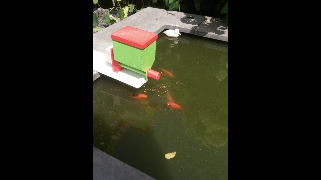 3D printed fish feeder - YouTube