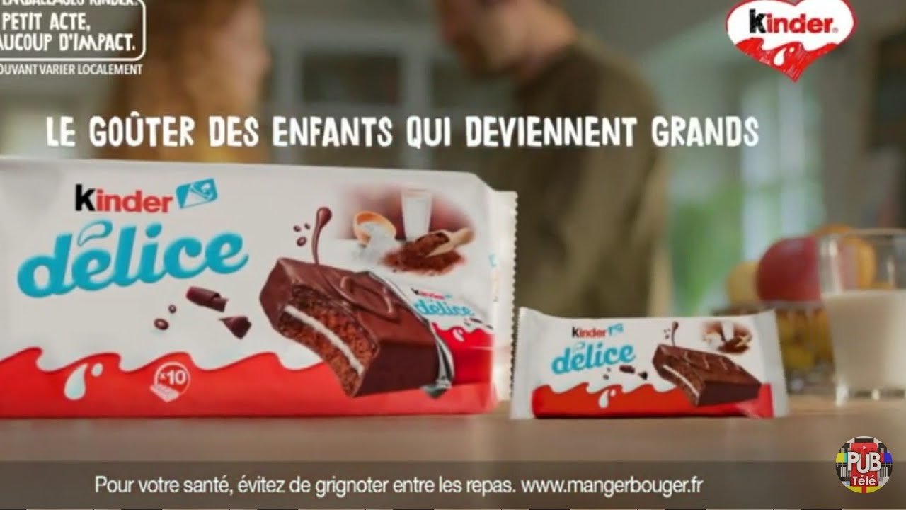 Kinder Délice "le goûter des enfants qui deviennent grands" Pub 30s ...