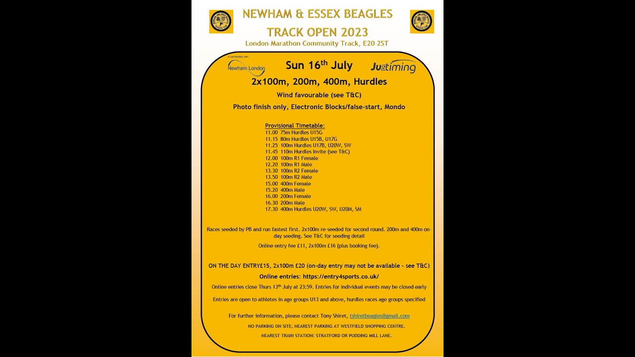 NEWHAM & ESSEX BEAGLES TRACK OPEN 16TH JULY 2023 - YouTube