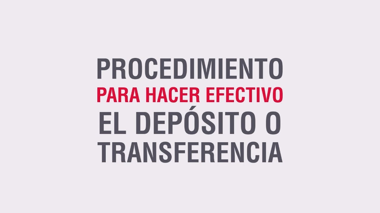 Pasos para pagar mediante depósito o transferencia. - YouTube