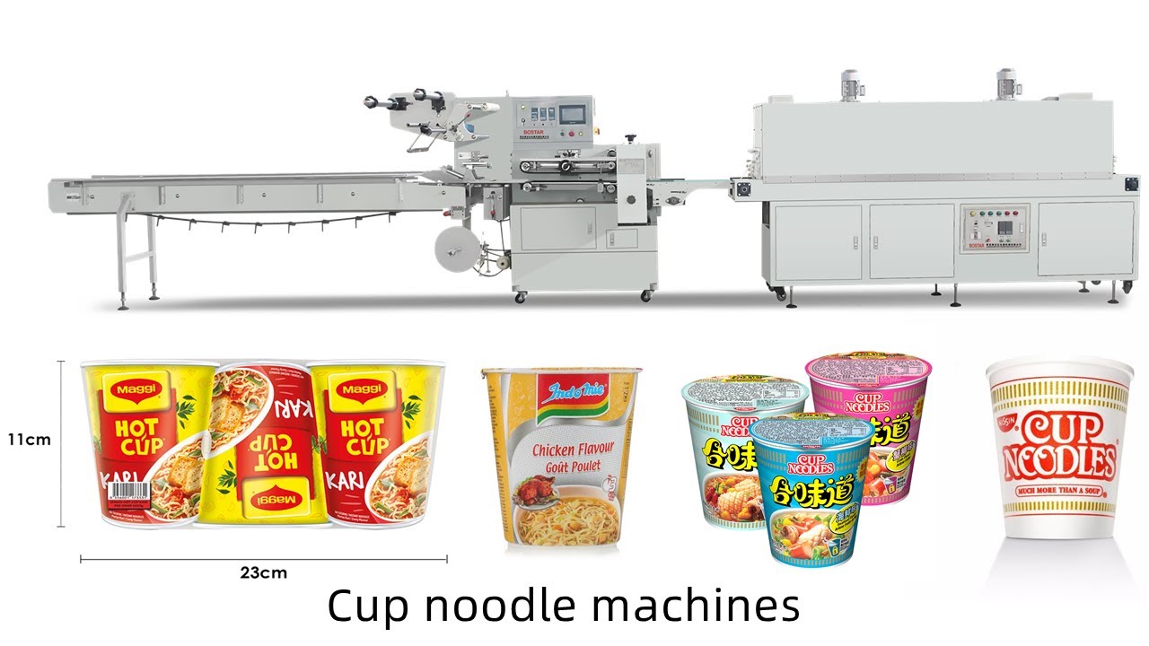 Full automatic cup/Bowl sealing machine Cup noodle packing line cup ...