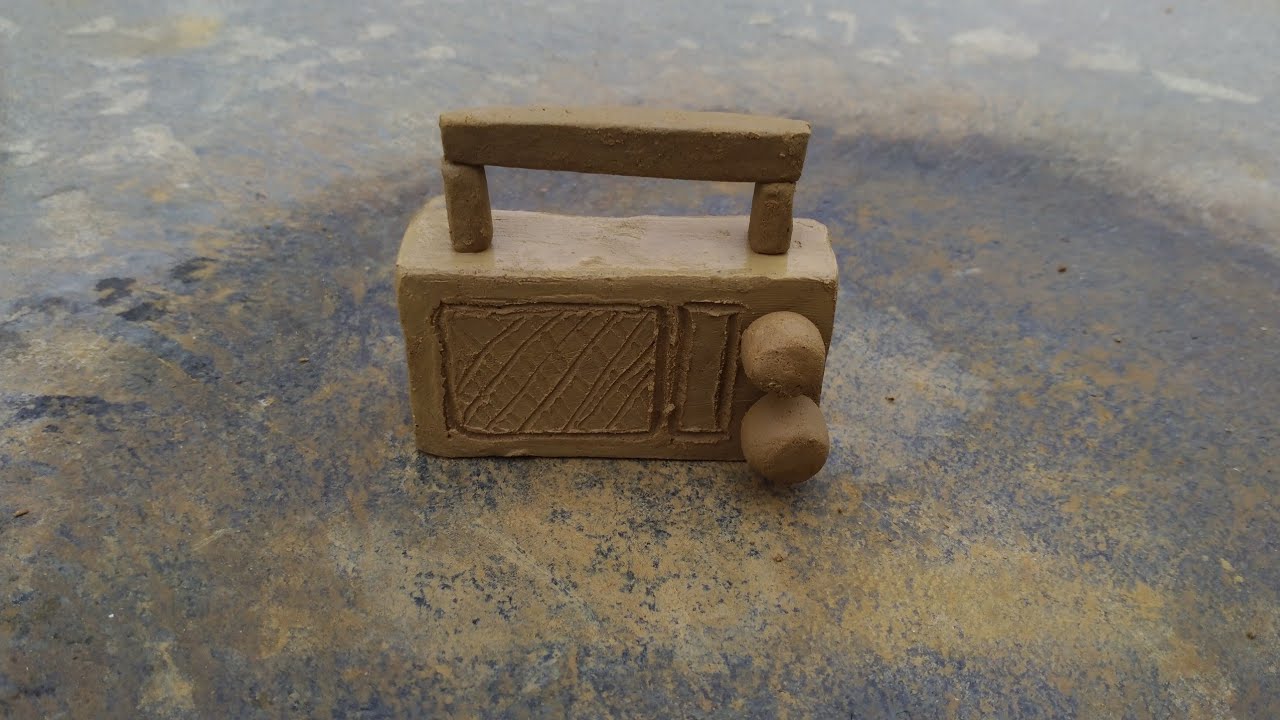 how to make radio with clay | toy radio kaise banaye - YouTube