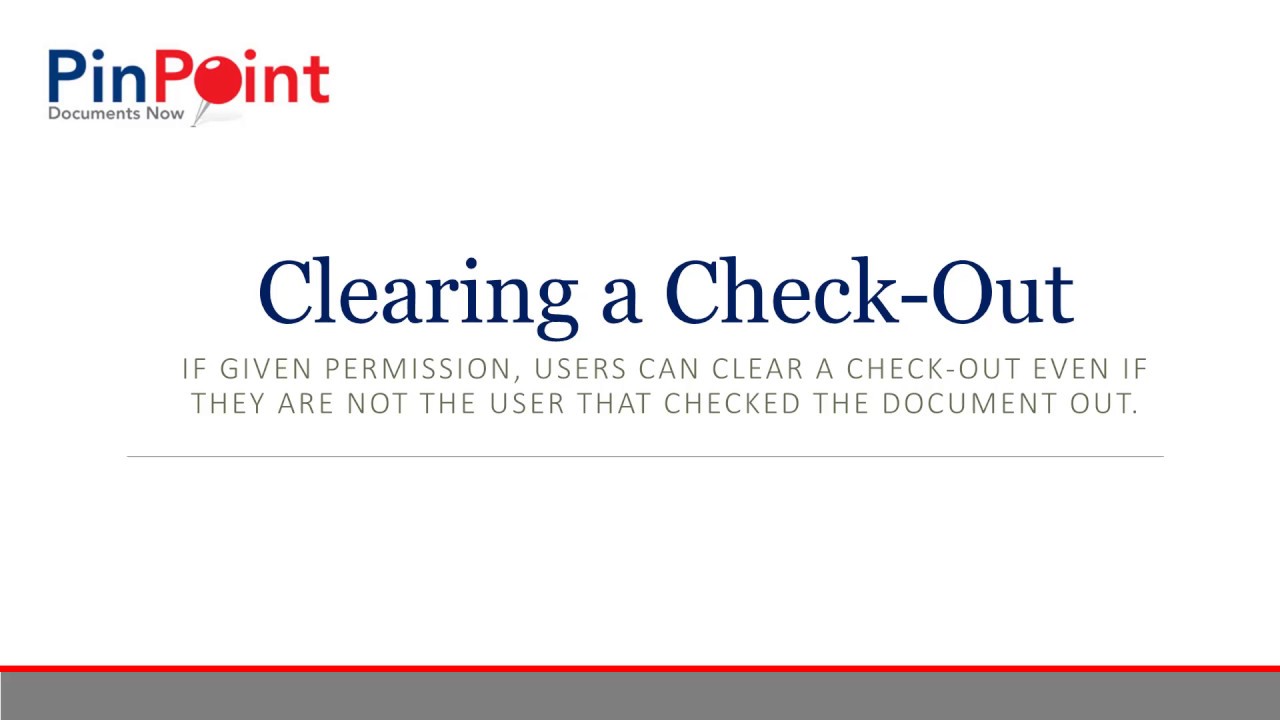 Clear a Checked-Out Document - YouTube