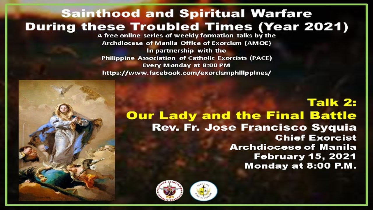 ♥ Talk 2: Our Lady and the Final Battle-Fr Jose Francisco Syquia - YouTube