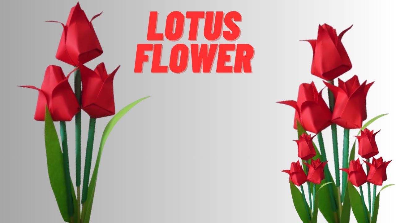 How to make paper lotus flower | Easy origami flower - YouTube