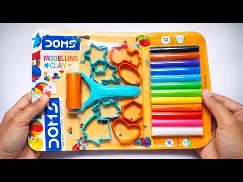 DOMS Modelling Clay Unboxing 😍 Satisfying ASMR | Rainbow Mixing & Shape Cutting!