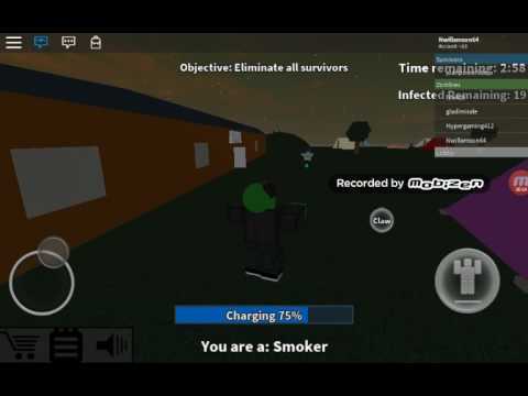 Playing left 4 survival roblox (being a smoker) - YouTube
