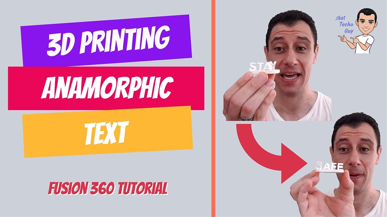 3D Printing Anamorphic Text - Fun and Easy Tutorial - YouTube