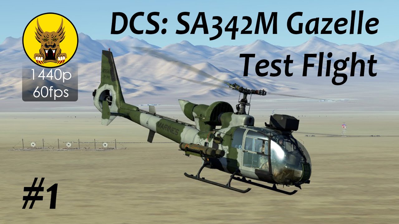 Test Flight - DCS: SA342 Gazelle #1 - Overview, Handling, Cockpit Fam ...