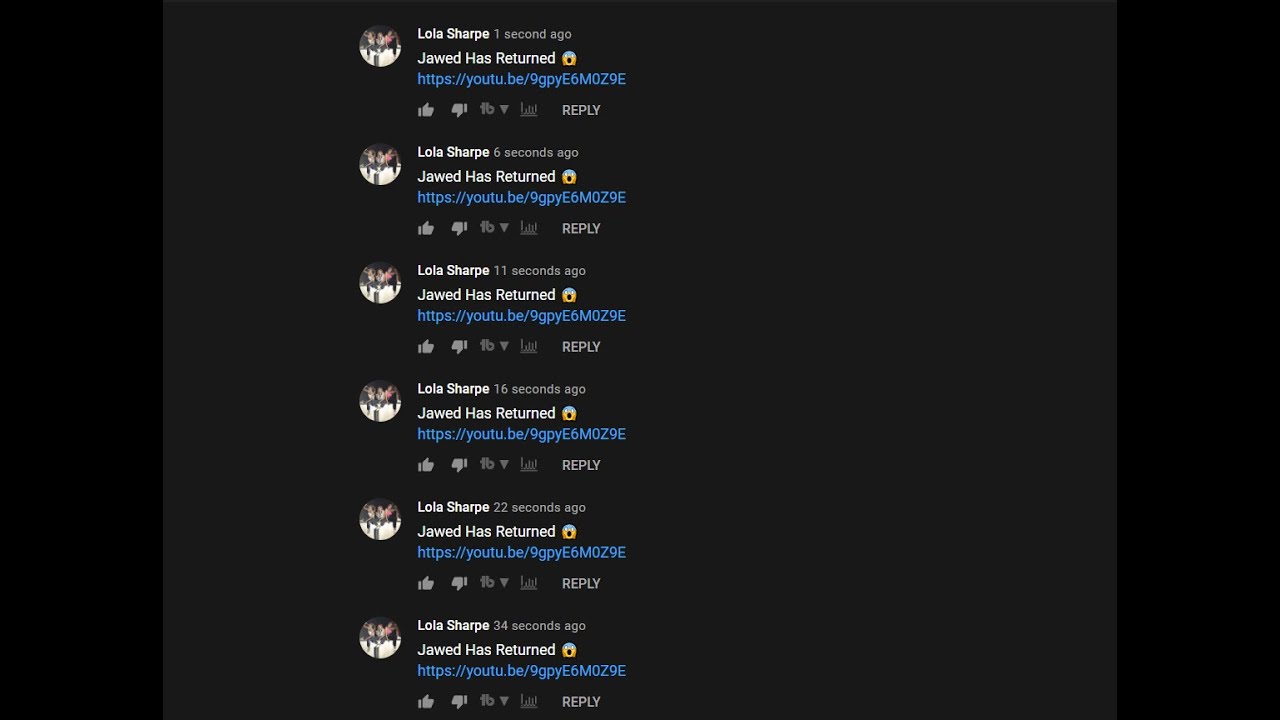 comment bots on the first youtube video - YouTube