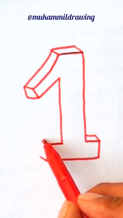 Easy draw number 1 drawing #drawing #foryou - YouTube