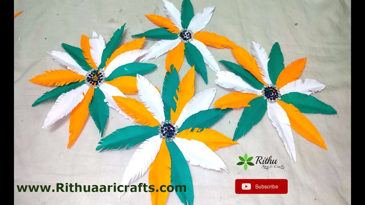 DIY Tricolor Crafts Ideas, Independence Day Decoration Ideas, Star ...