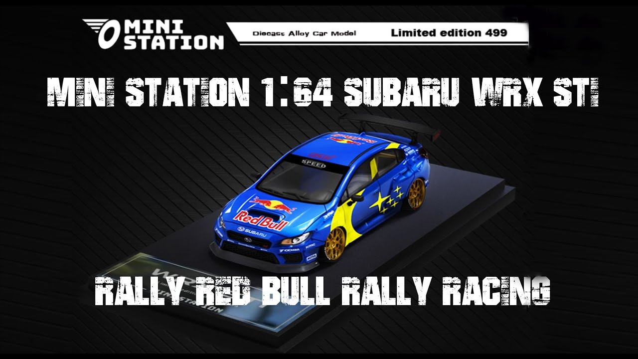 Mini Station 1:64 Subaru WRX STi rally Red Bull rally racing Limited to ...