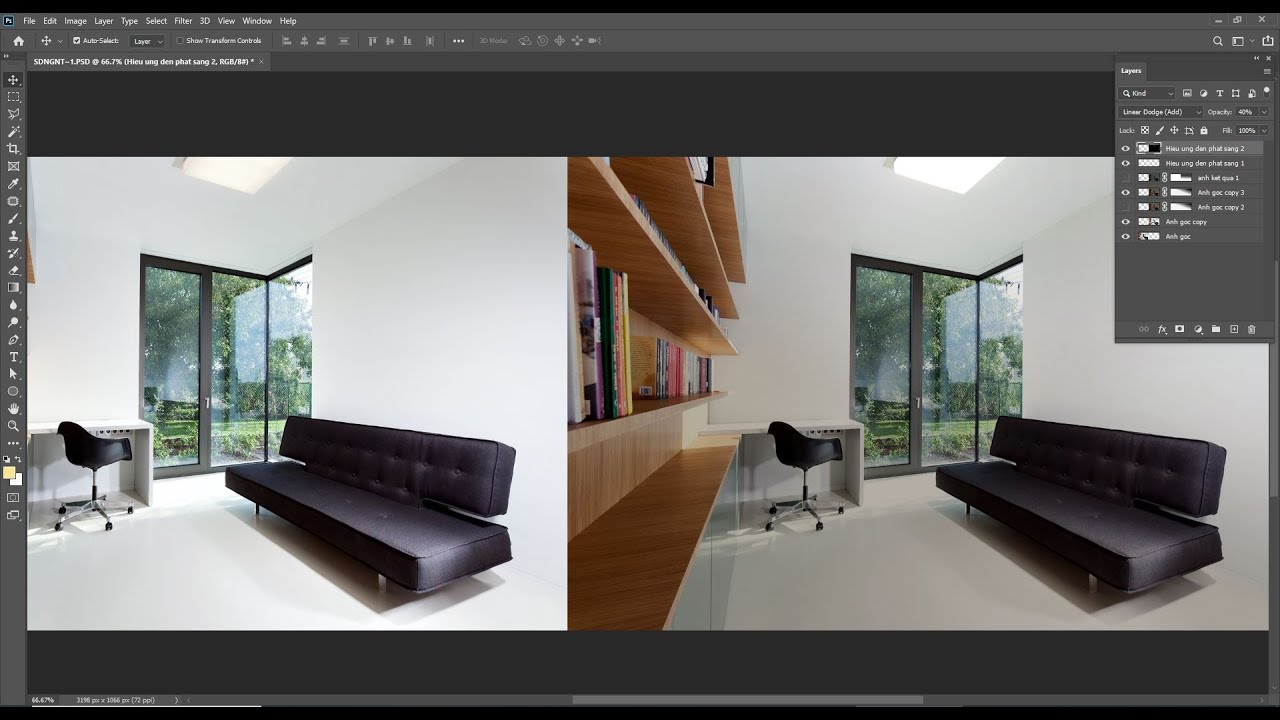 Sử dụng bộ lọc lighting effects trong photoshop tạo ánh sáng cho khung ...