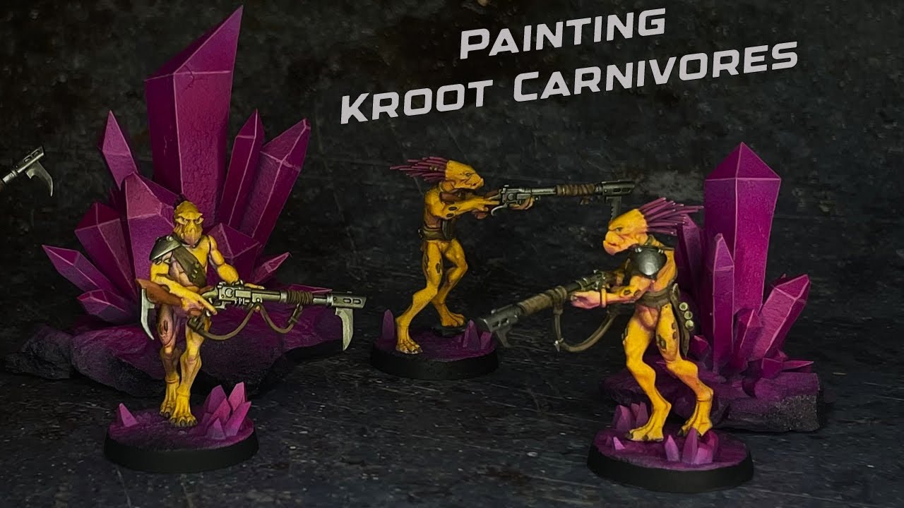 How to Paint Yellow Skin Kroot Carnivores From the Kroot Hunting Pack ...