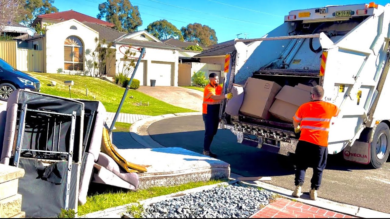 Couches Crushed - Council Clean Up (Short Video) - YouTube