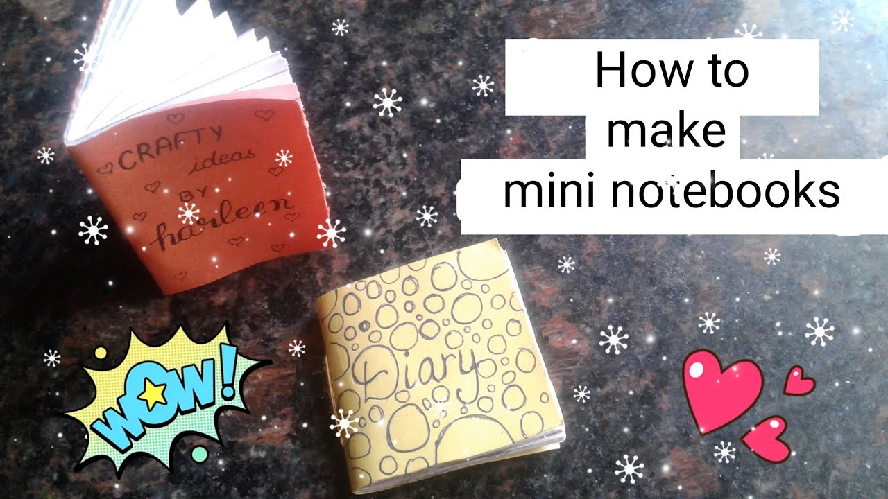 How to make mini diaries with the help of paper very easy method - YouTube
