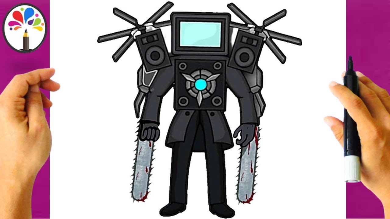 how to draw Tv man cover chainsowman - YouTube