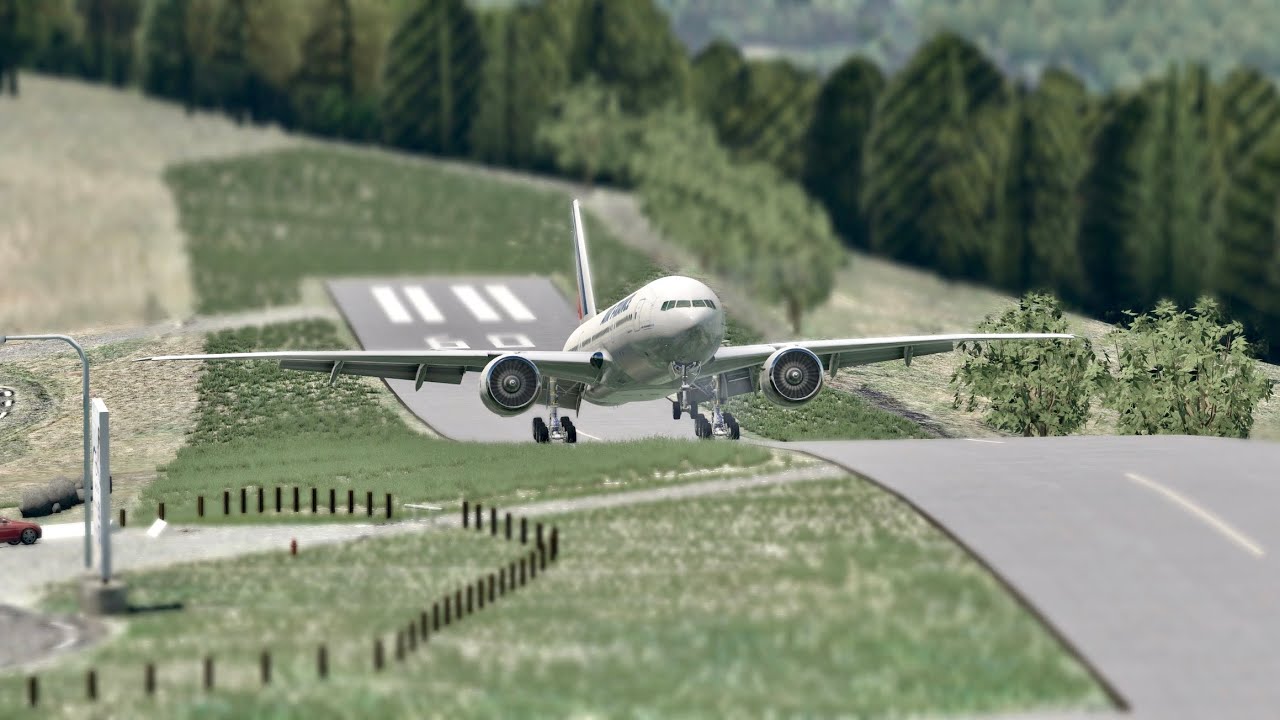 Big Jets At The STEEPEST Runway - Airport In The Mountains - YouTube