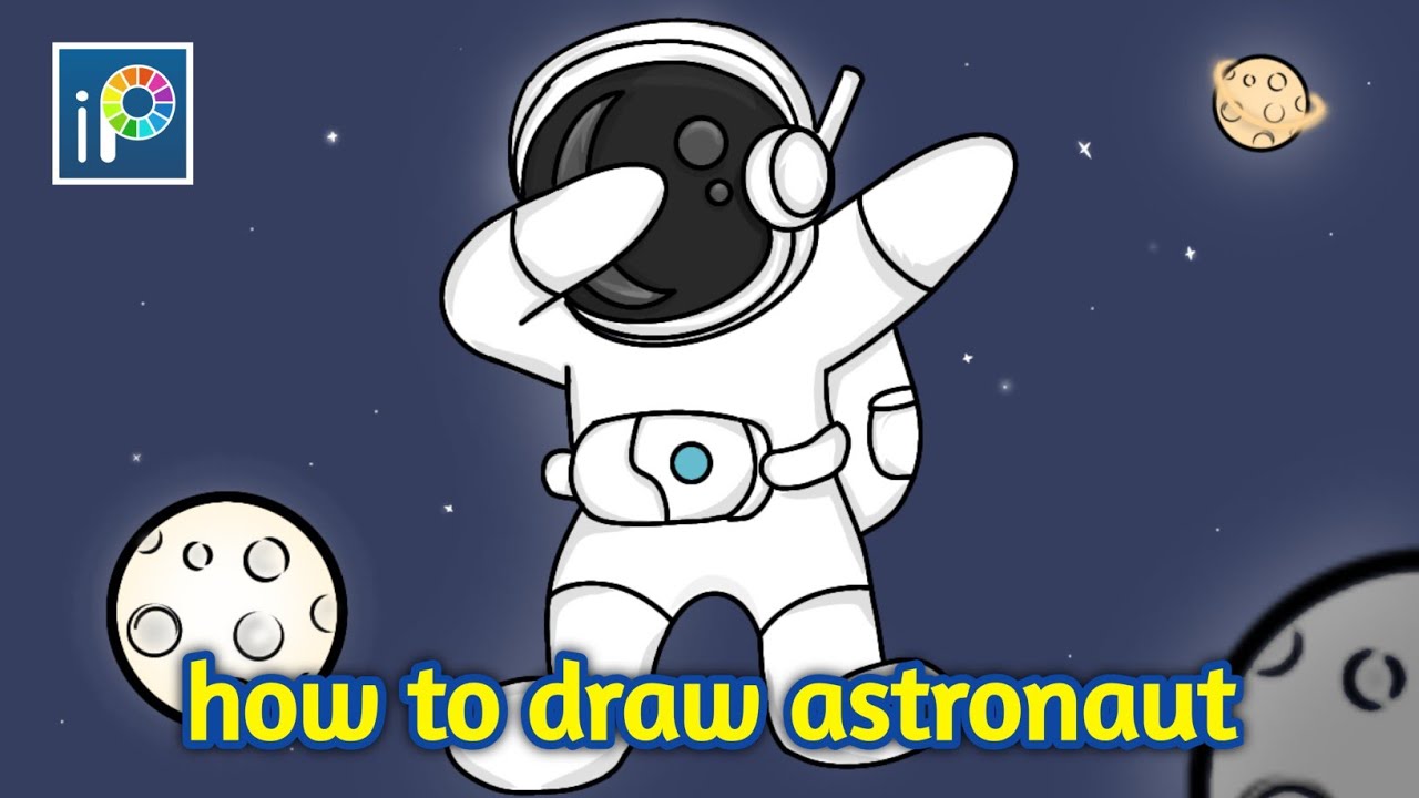 Cara menggambar astronot | How to draw Astronaut | Digital Art - YouTube