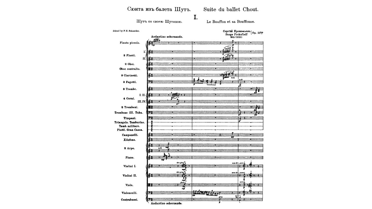 Prokofiev: Chout Suite, Op. 21bis (with Score) - YouTube