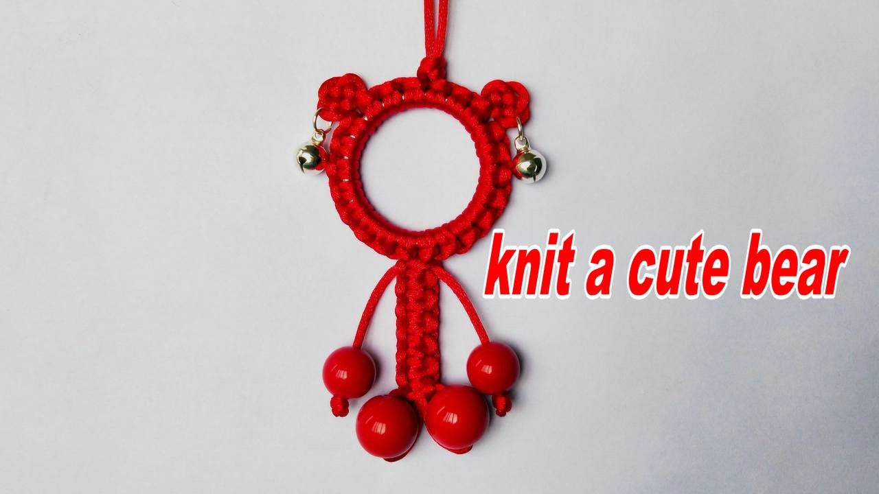 How to knit a cute bear|DIY lovely bear pendant step by step - YouTube