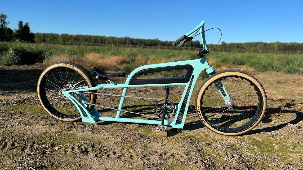 Custom fat tire stretch cruiser “TITAN” hand built custom bicycle - YouTube