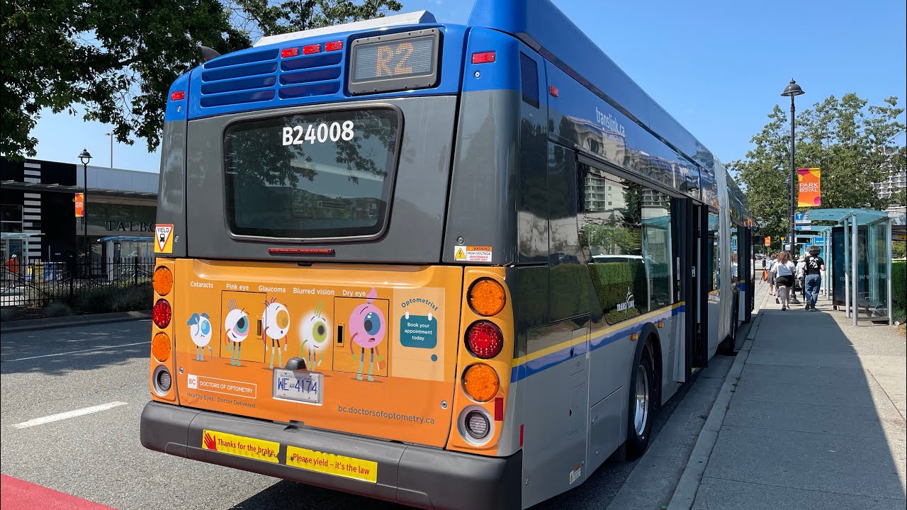 Burnaby Translink 2024 NFI XDE60 B24008 On Route R2 Marine Dr To Park ...
