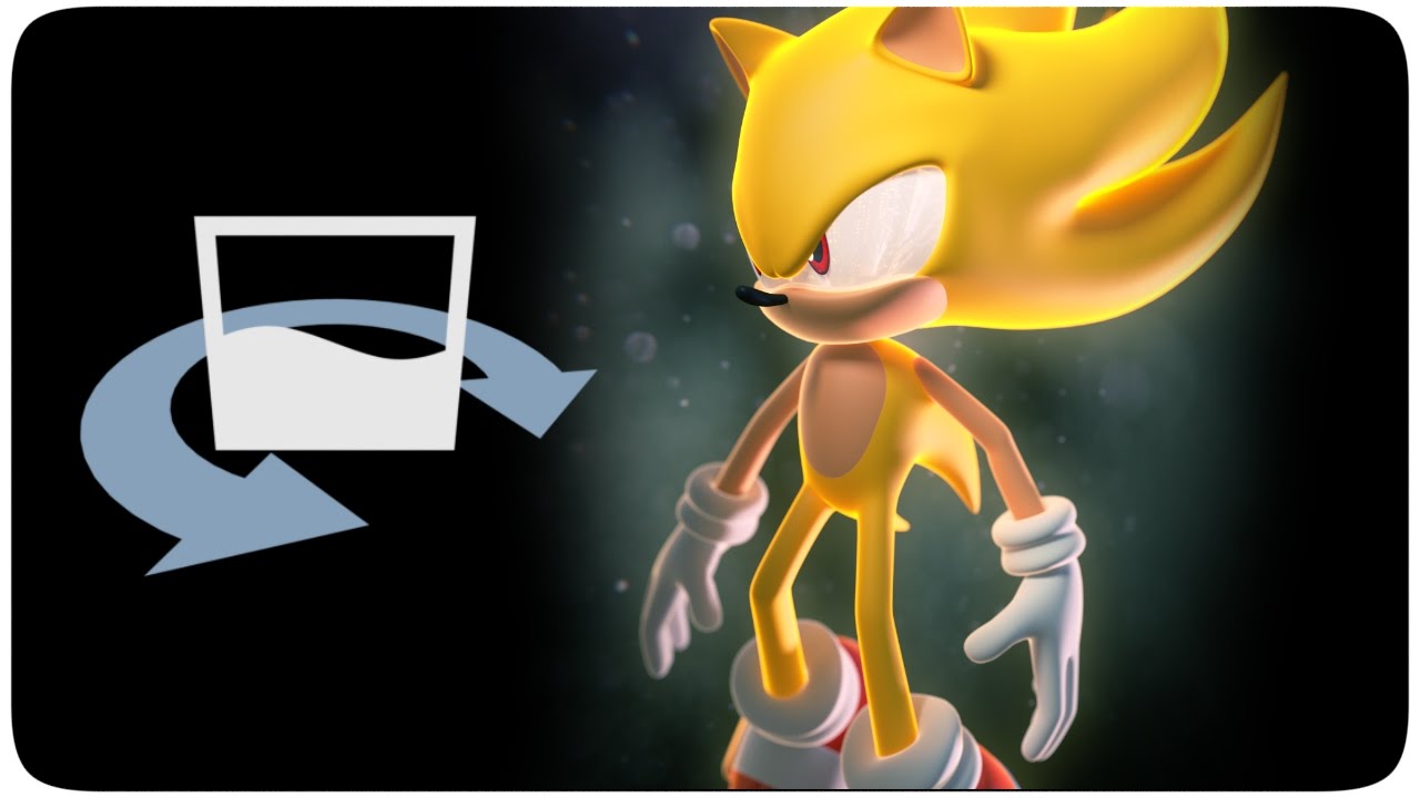 "Super Sonic" 3D Turntable (blender) - YouTube