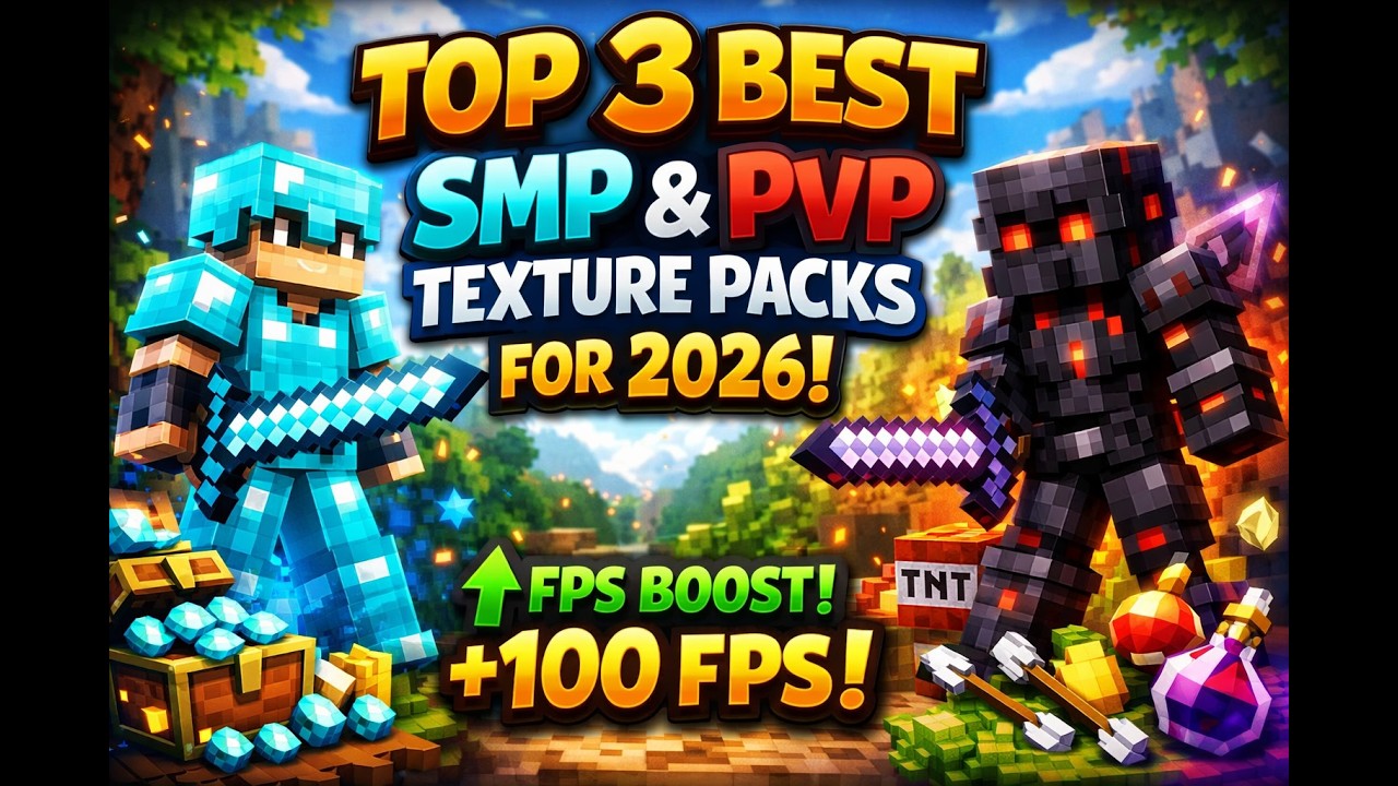 Top 3 BEST Texture Packs For PVP & SMP! (Massive FPS Boost) - YouTube