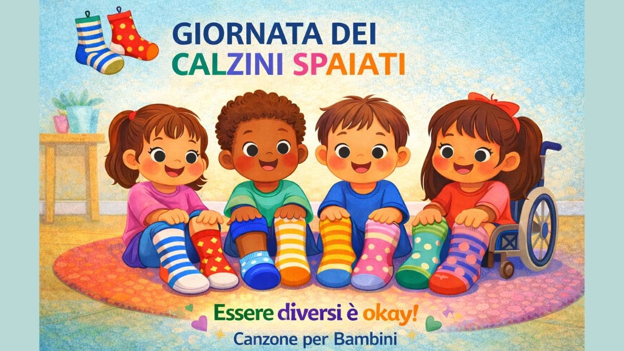 Giornata dei Calzini Spaiati 🧦 | Essere diversi è okay! | Canzone per ...