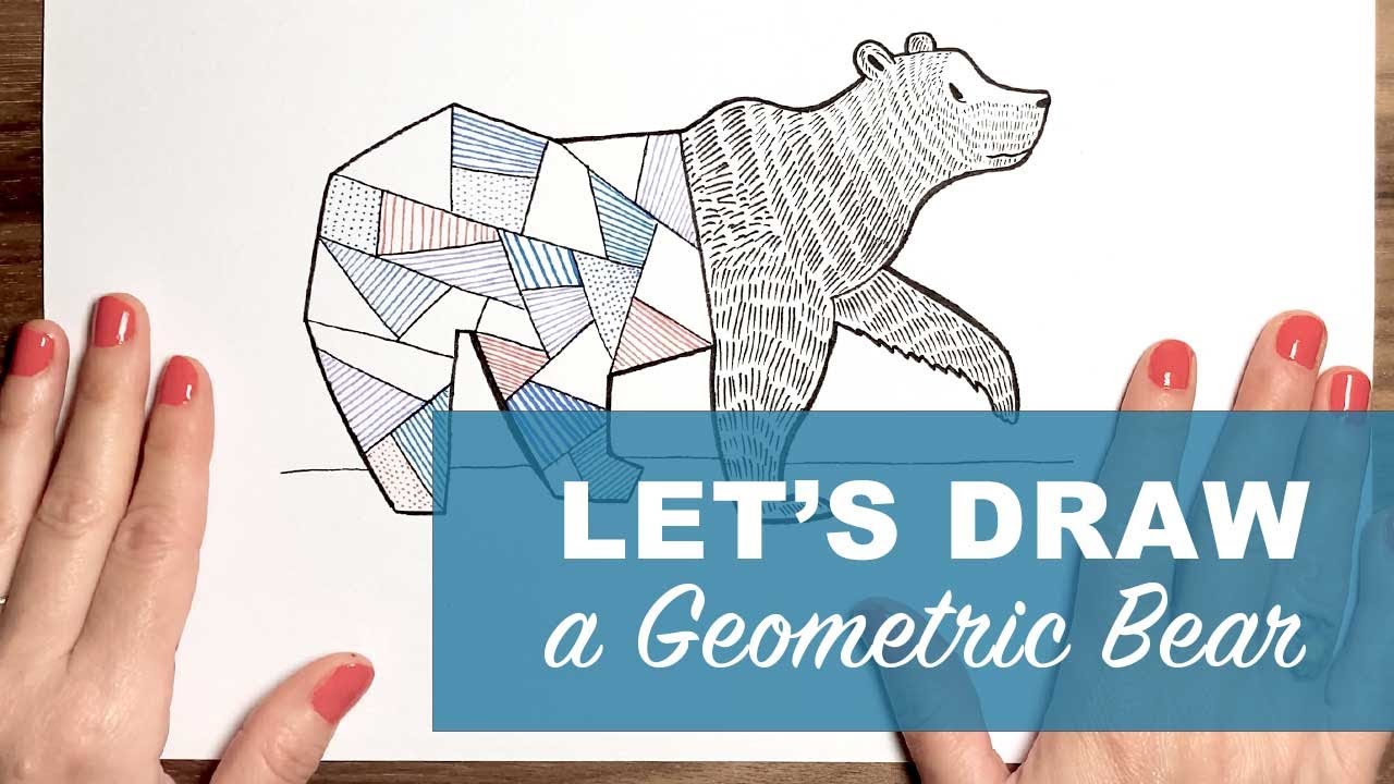 Let's Draw! Geometric Bears - YouTube