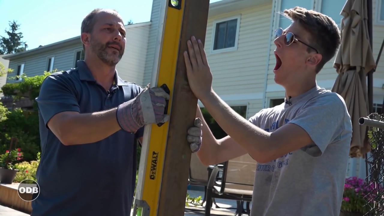 DIY How to Set a Fence Post - YouTube