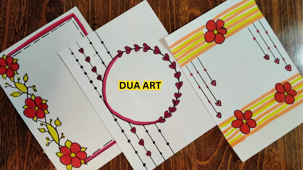 Red Border Designs ️/Project Work Designs/A4 Sheet/Assignment Front ...
