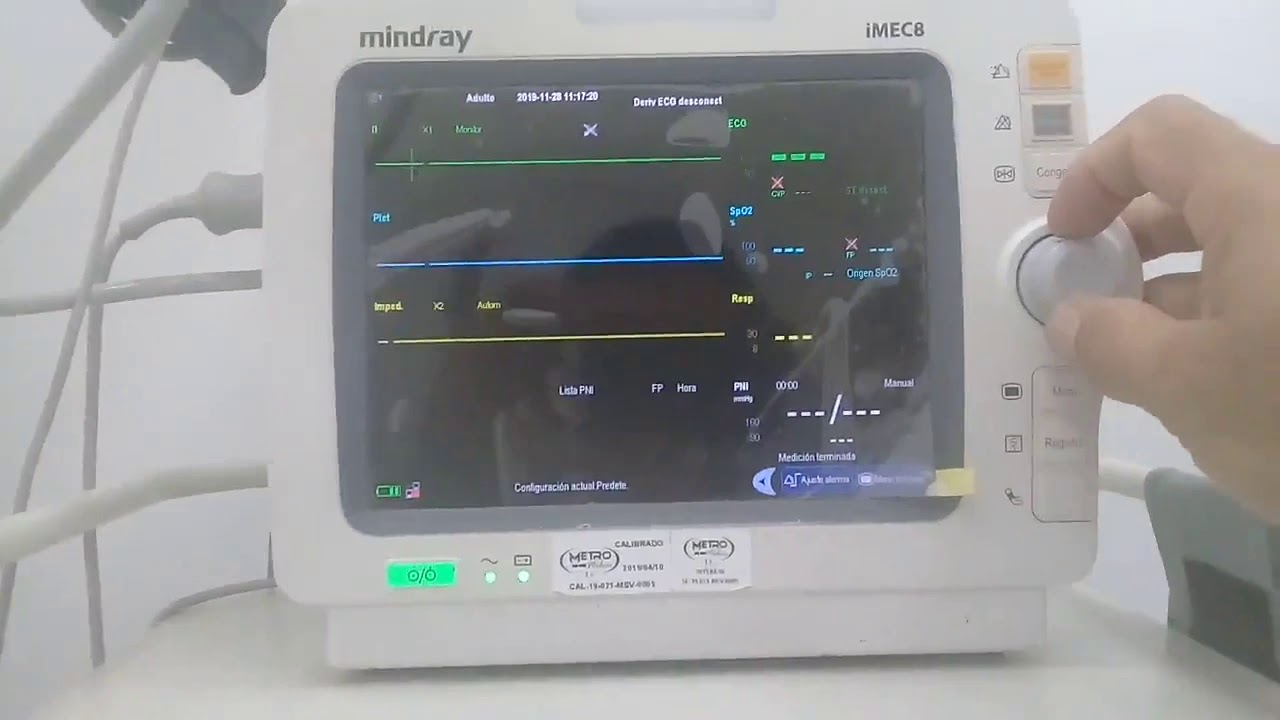 Monitor Signos vitales Mindray iMEC8 , Edan M50 y M8 modo Standby - YouTube
